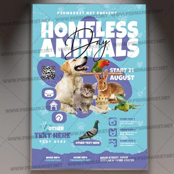 Download Animal Rescue Flyer - PSD Template | PSDmarket