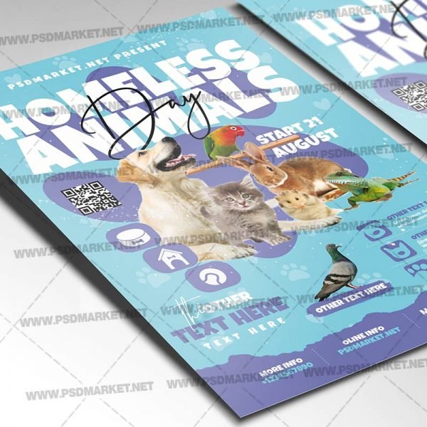 Download Animal Rescue Flyer - PSD Template | PSDmarket