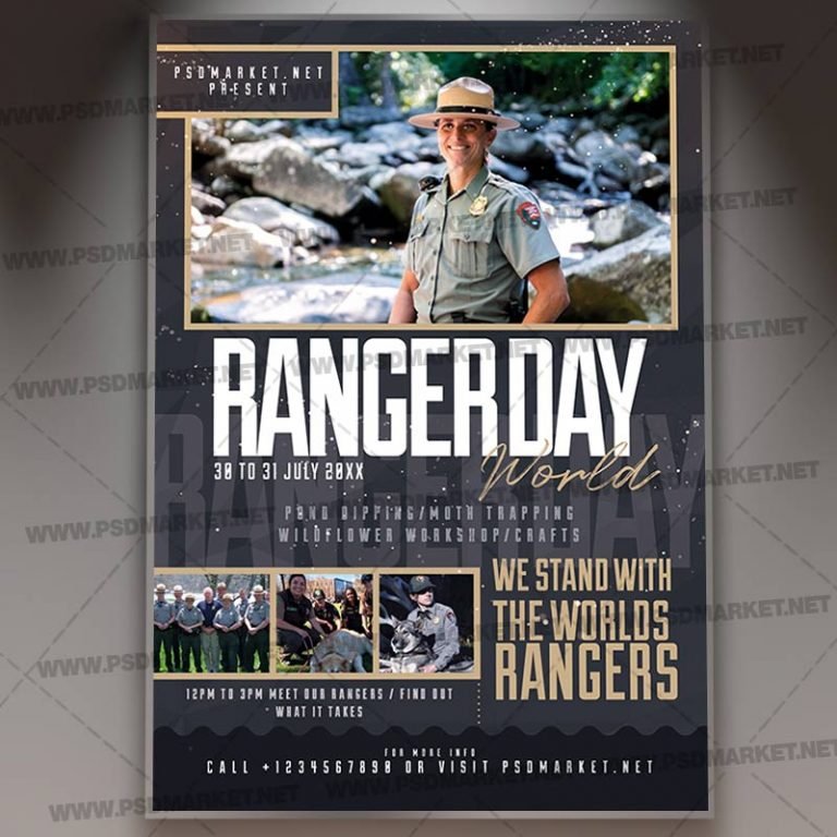 Download Ranger Day Template Flyer PSD | PSDmarket