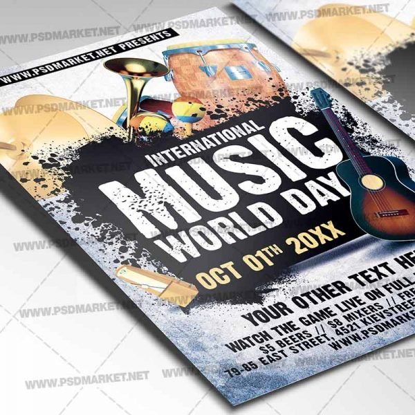 Download Music Day Template Flyer PSD | PSDmarket
