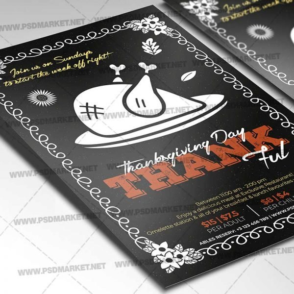 Download Thanksgiving Day Flyer - PSD Template | PSDmarket