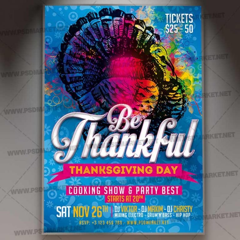 Download Thanksgiving Day Flyer - PSD Template | PSDmarket