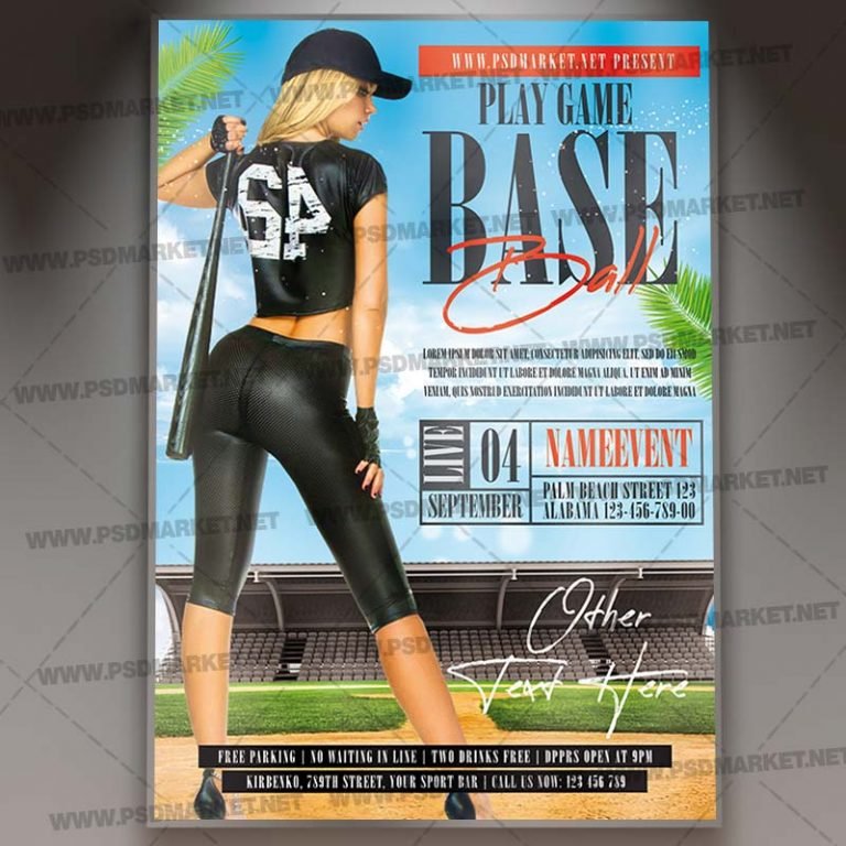 Download Baseball Flyer - PSD Template | PSDmarket
