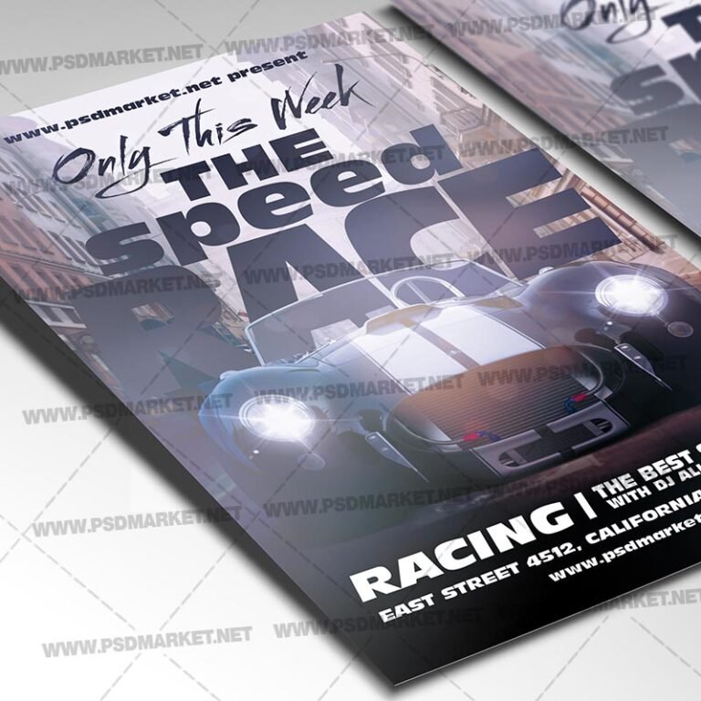Speed Race PSD Template - PSDmarket