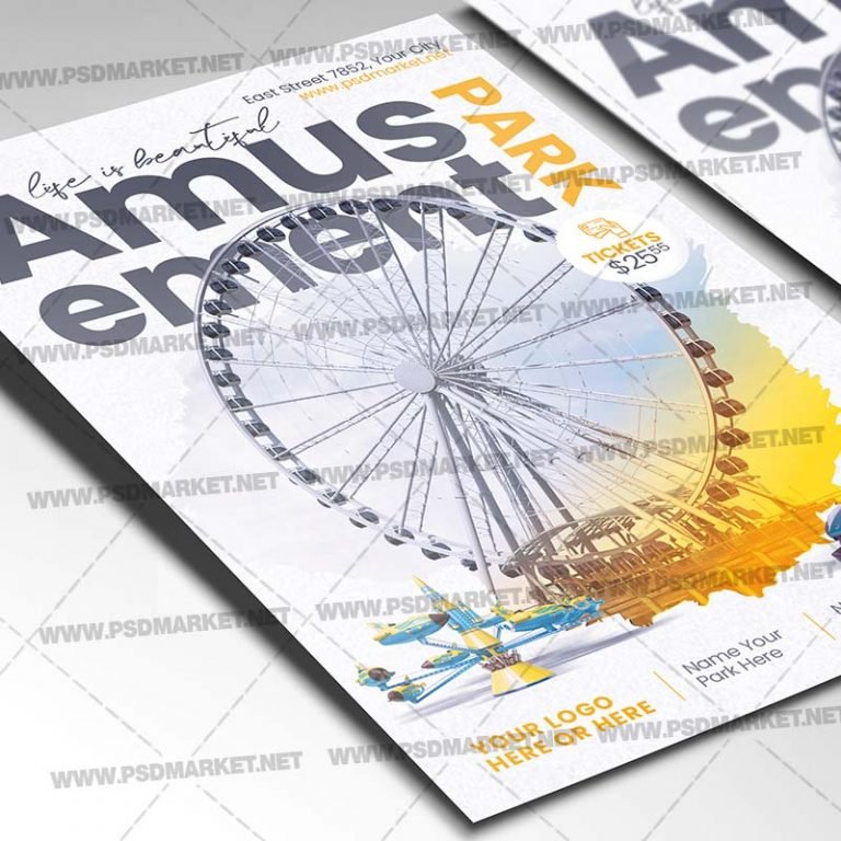 Amusement Park - Community Flyer PSD Template | PSDmarket