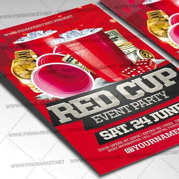 Download Red Cup Party Templates in PSD & Vector | PSDmarket