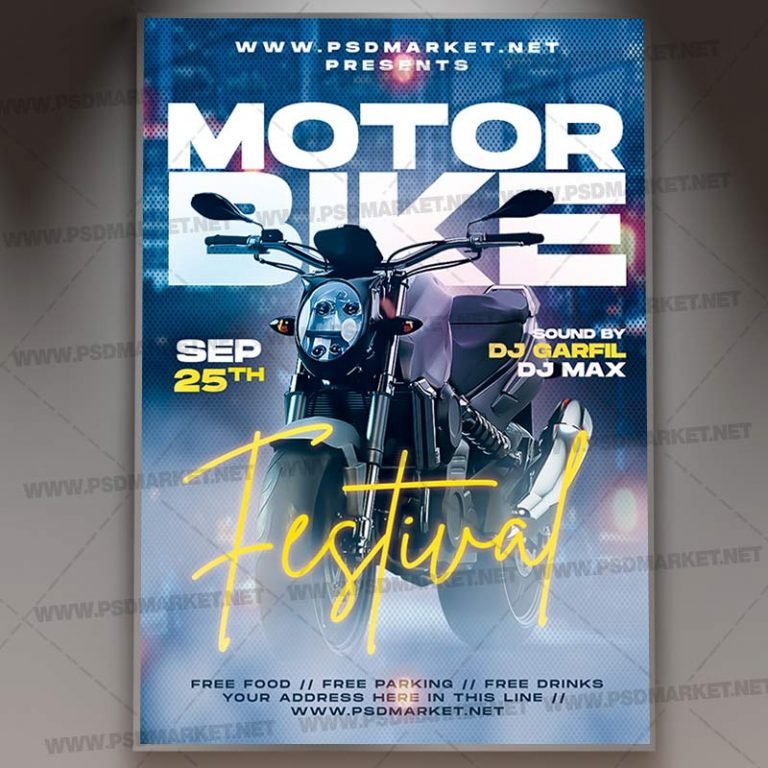 Moto Fest - Sport Flyer PSD Template | PSDmarket