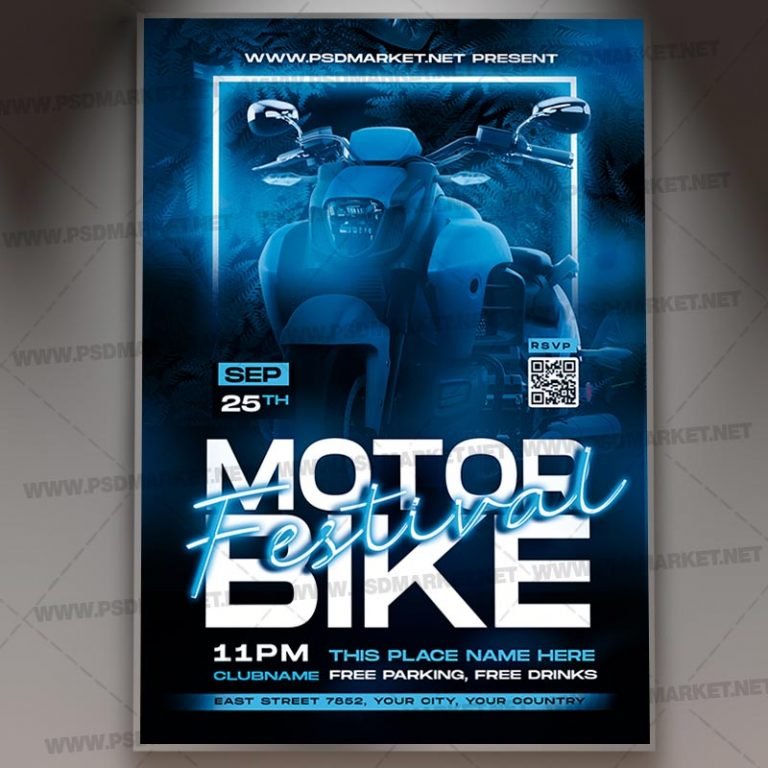 Moto Fest - Sport Flyer PSD Template | PSDmarket