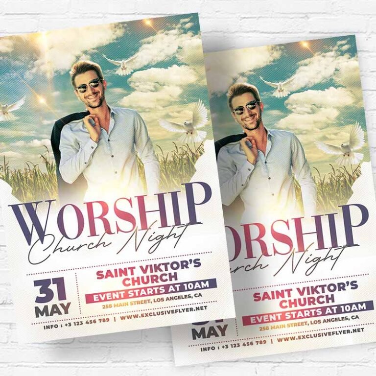 Worship Church PSD Template + Instagram Size - PSDmarket