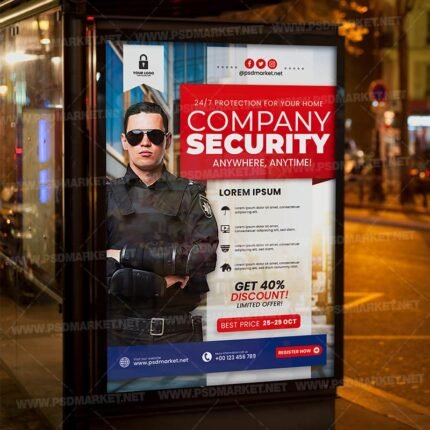 Download Security Services PSD Template Flyer | PSDmarket