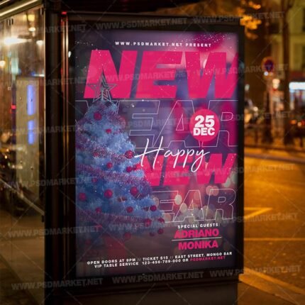 Happy New Year PSD Template - PSDmarket