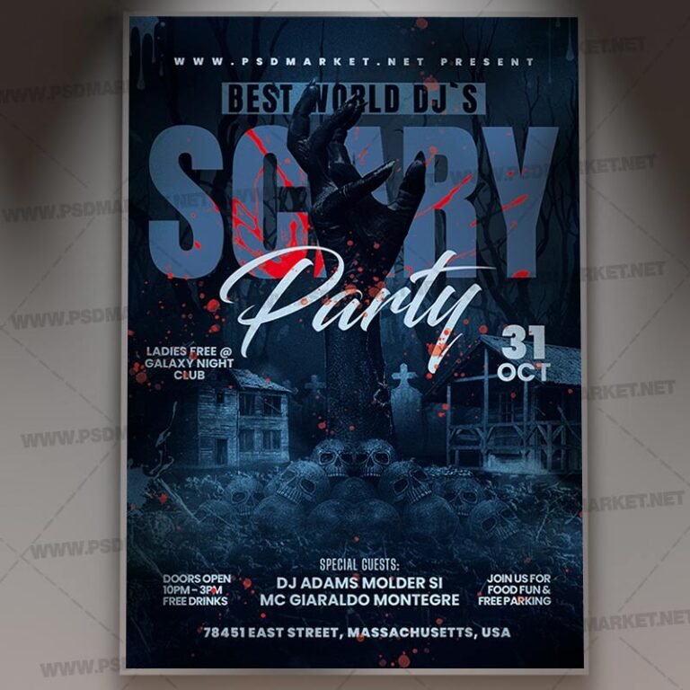 Scary Party PSD Template - PSDmarket