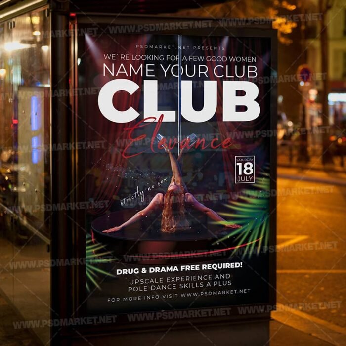 Dancer Vacancy Card Printable Template Flyer | PSDmarket