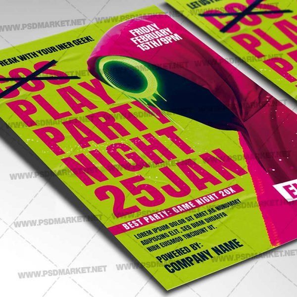 Cosplay Card Printable Template Flyer PSD | PSDmarket