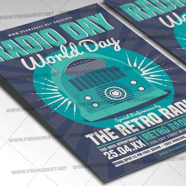 Download Radio Talk Show Template - Flyer PSD | PSDmarket