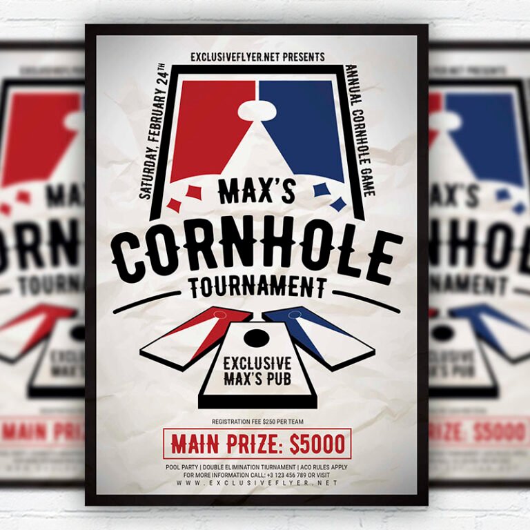Download Cornhole Tournament Flyer - PSD Template | PSDmarket