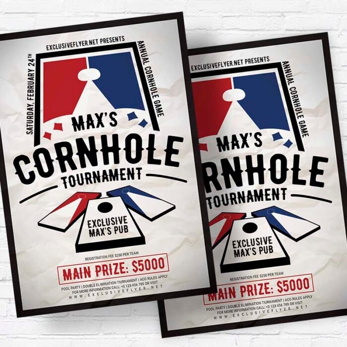 Download Annual Cornhole TournamentTemplate - Flyer PSD | PSDmarket