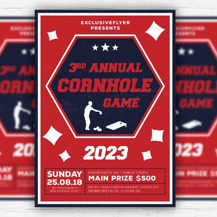 Cornhole Flyer Templates - PSDmarket