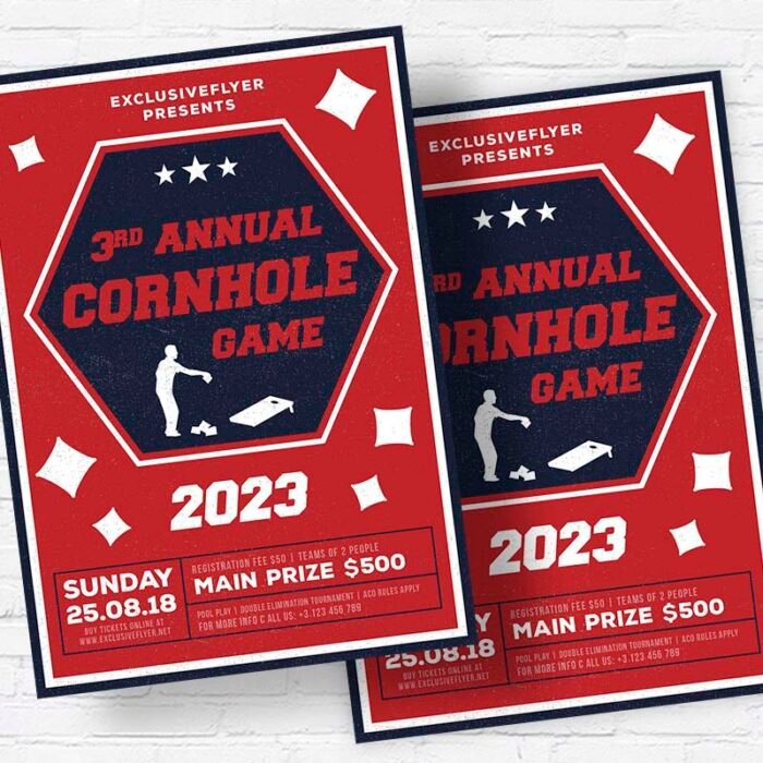 Cornhole Flyer Templates - PSDmarket
