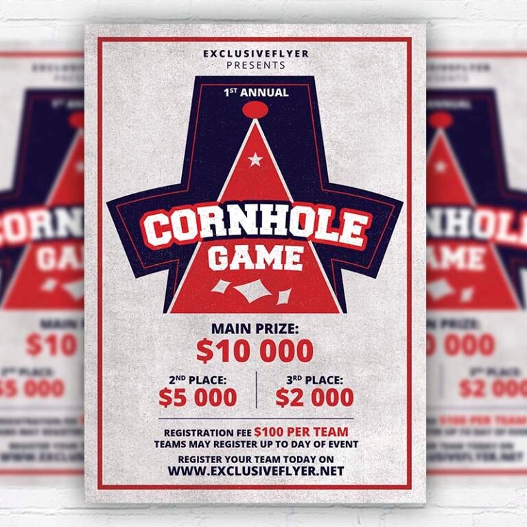 Cornhole Flyer Templates - PSDmarket