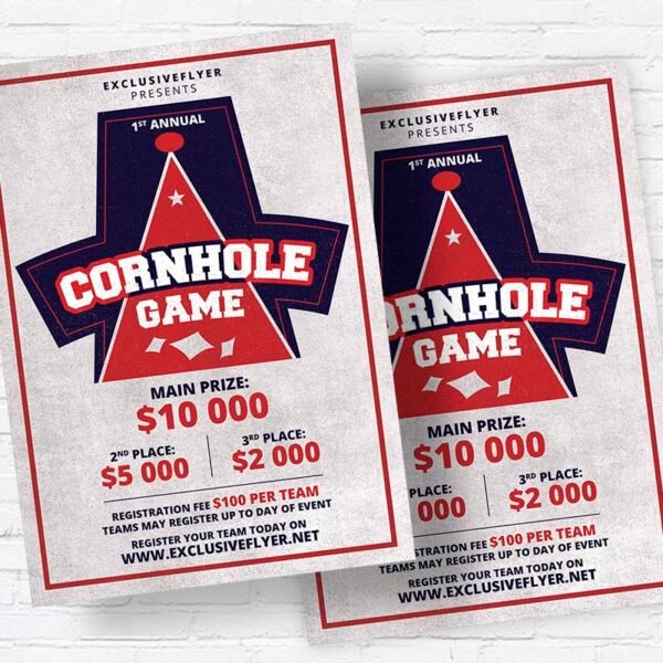 Cornhole Flyer Templates - PSDmarket