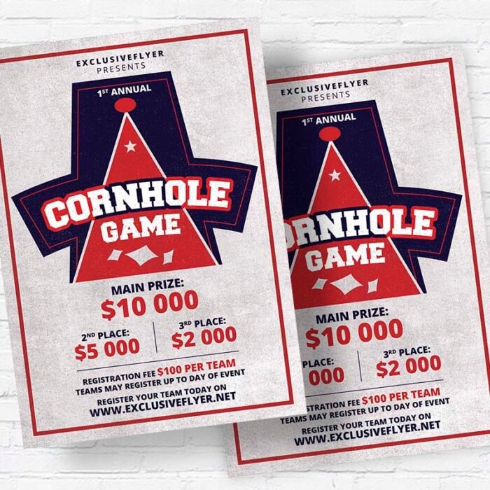 Cornhole Flyer Templates - PSDmarket
