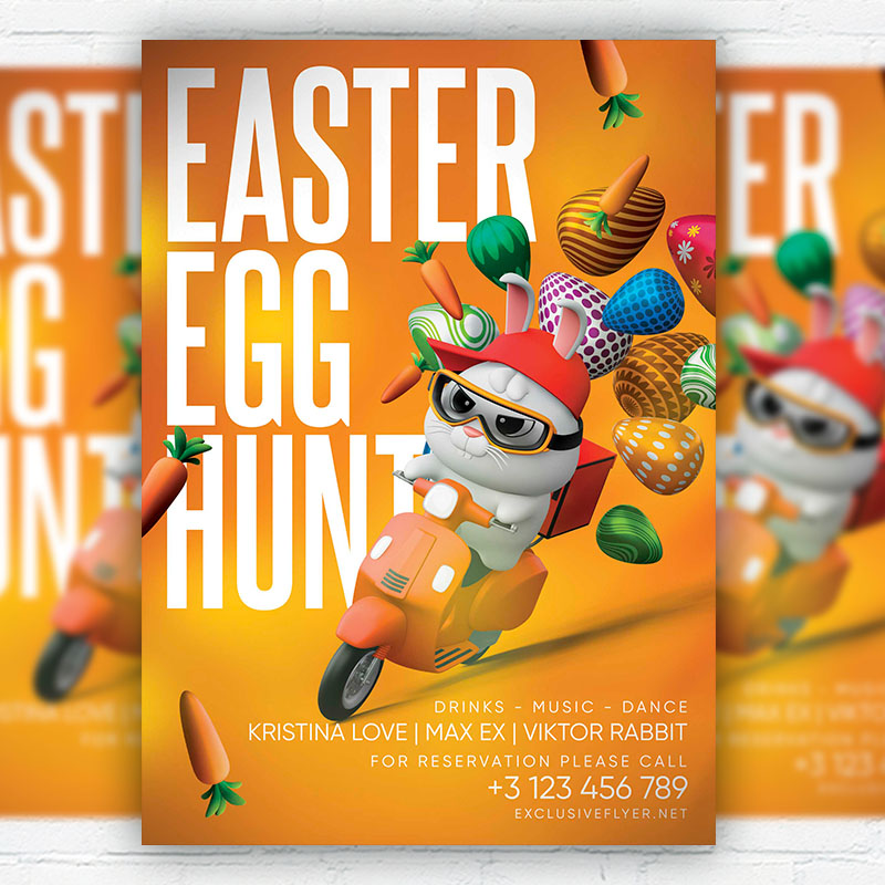 Download Easter Egg Hunt Flyer PSD Template ExclusiveFlyer