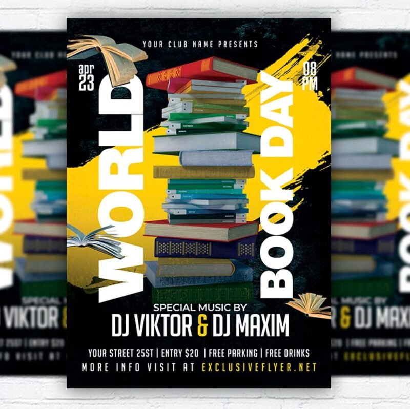 Download Book Festival Flyer - PSD Template | PSDmarket