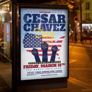 Cesar Chavez Day Card Printable Template - PSDmarket
