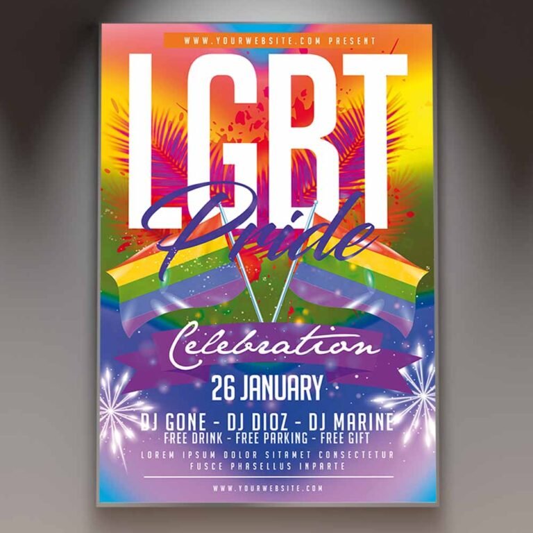 LGBT Pride Card Printable Template - PSDmarket