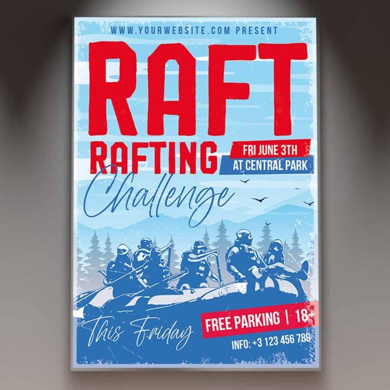 Raft Challenge Card Printable Template - PSDmarket