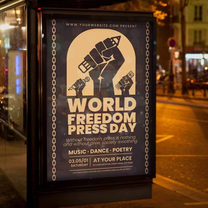 World Press Freedom Day Card Printable Template | PSDmarket