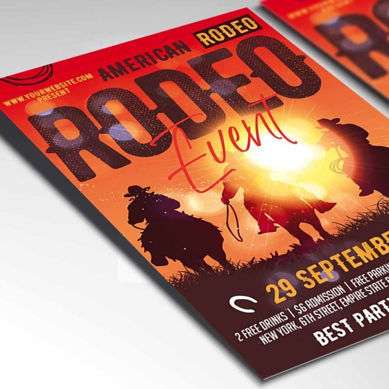 Download American Rodeo Flyer - PSD Template | PSDmarket
