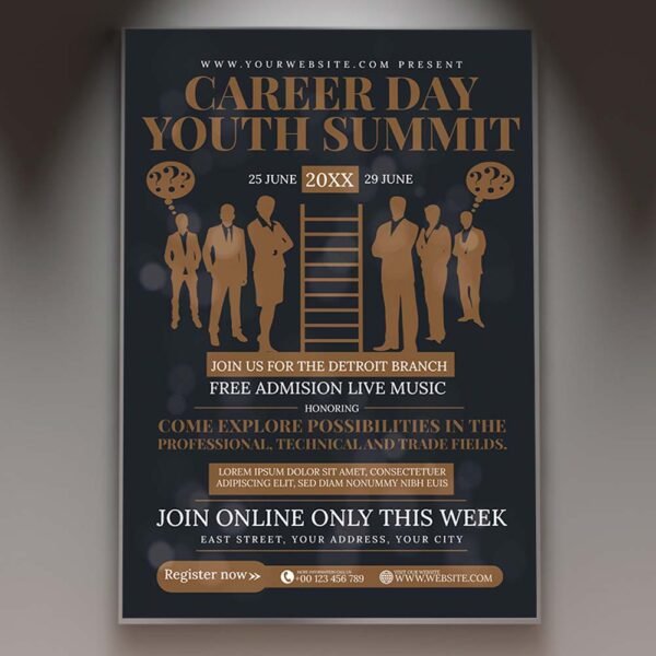 career day flyer template Archives - PSDmarket