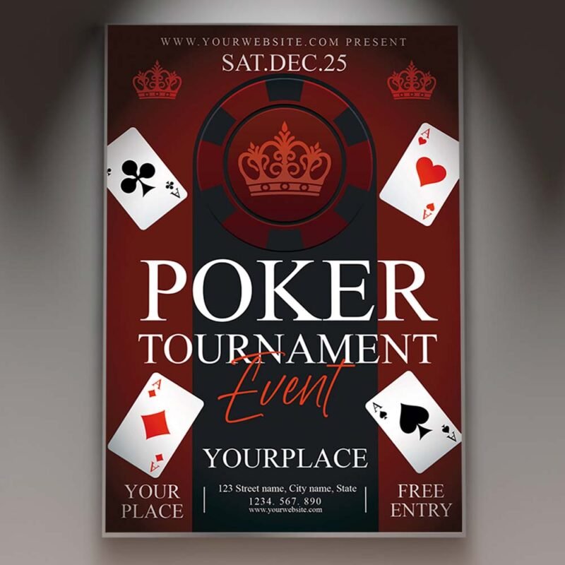 Download Poker Tournament Template - Flyer PSD | PSDmarket