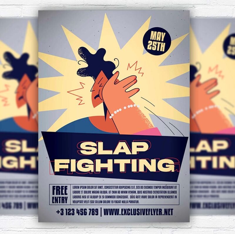 Slap Fighting Championship - Flyer PSD Template | ExclusiveFlyer