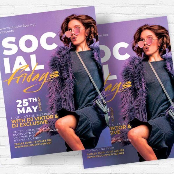 Download Social Fridays - Flyer PSD Template | ExclusiveFlyer