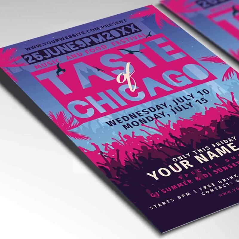 Download Taste of Chicago Flyer - PSD Template | PSDmarket
