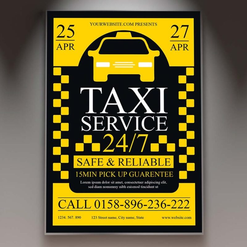 Download Taxi Service Flyer - PSD Template | PSDmarket