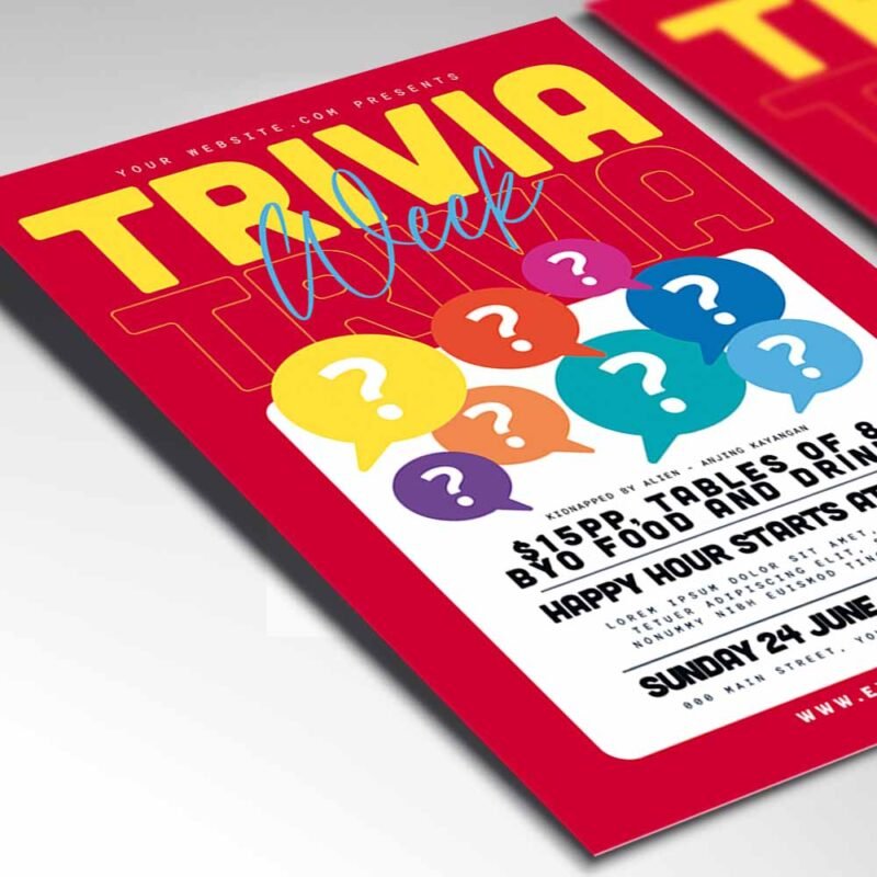 Download Trivia Night Card Printable Template Flyer | PSDmarket