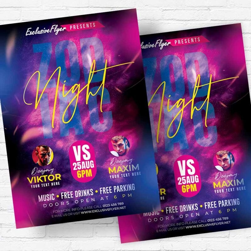 Zodiac Party Night - Club Flyer PSD Template | PSDmarket