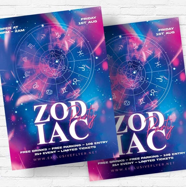 Zodiac Party Night - Club Flyer PSD Template | PSDmarket