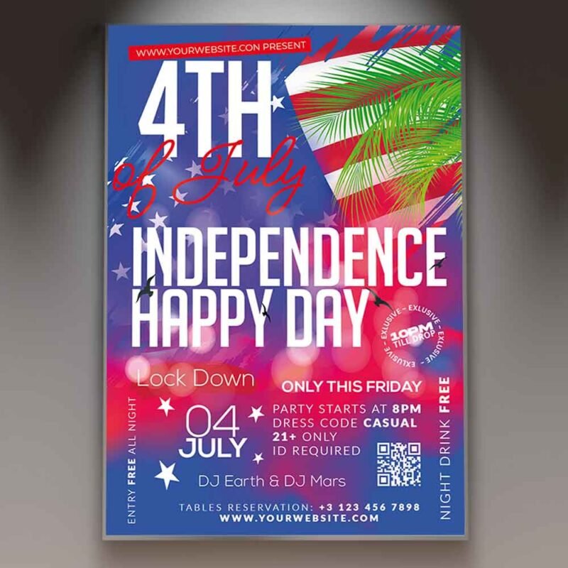Download Flag Day Party Flyer - PSD Template | PSDmarket