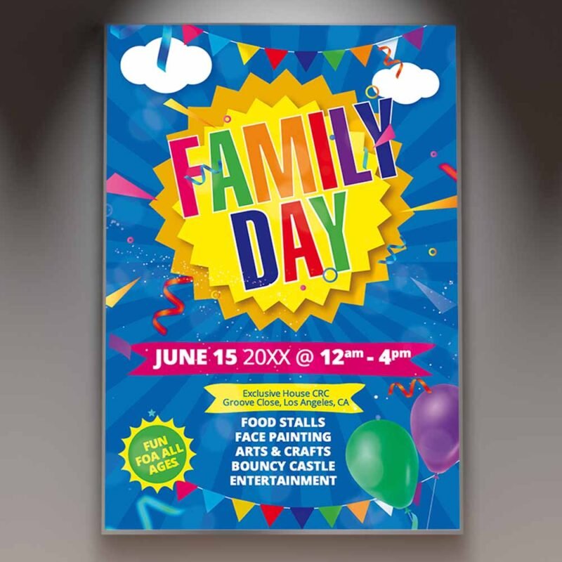 Family Day Card Printable Template | PSDmarket