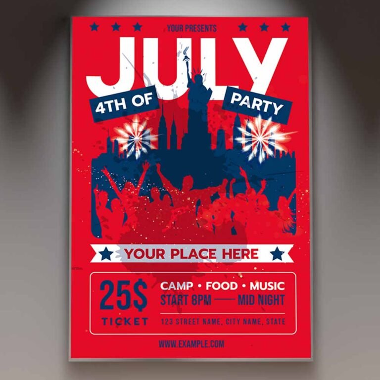 Download Flag Day Party Flyer - PSD Template | PSDmarket