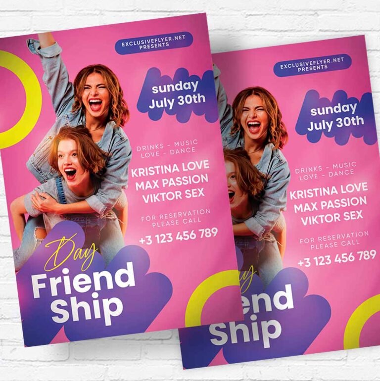 Download Friendship Day Celebration - Flyer PSD Template | ExclusiveFlyer