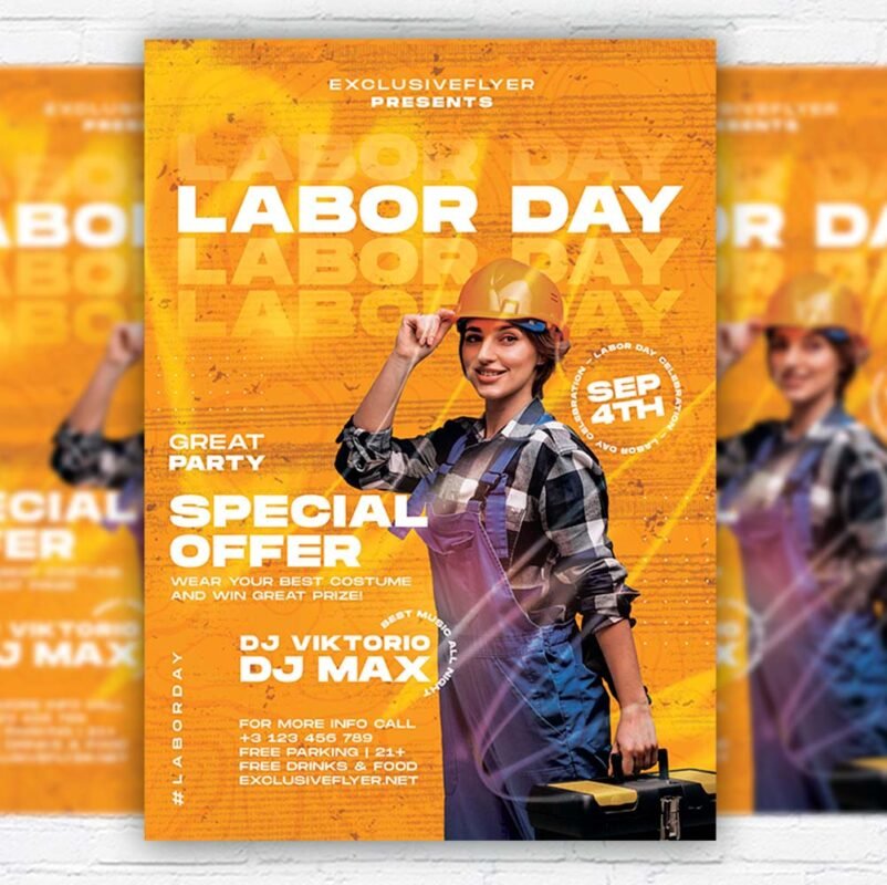 Download Labor Day Flyer - PSD Template | PSDmarket