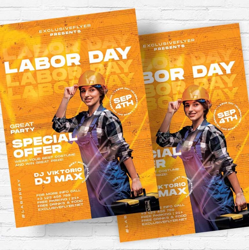 Download Labor Day Specials Flyer - PSD Template | PSDmarket