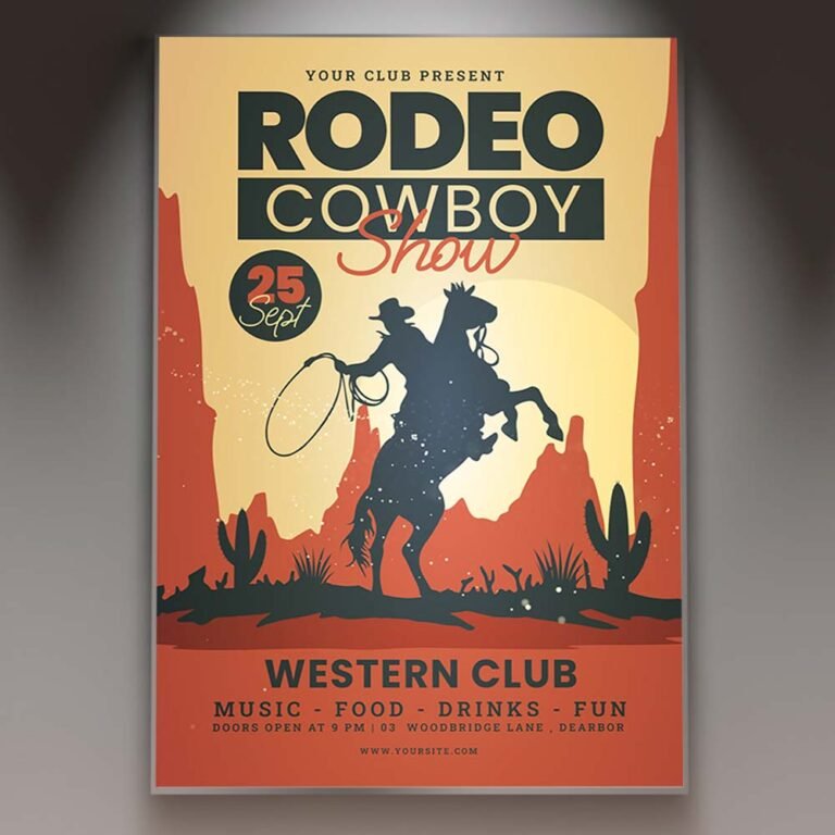 Download American Rodeo Flyer - PSD Template | PSDmarket