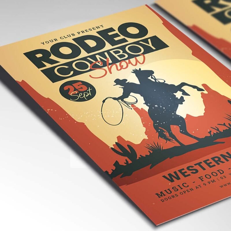 Download Rodeo Flyer - PSD Template | PSDmarket